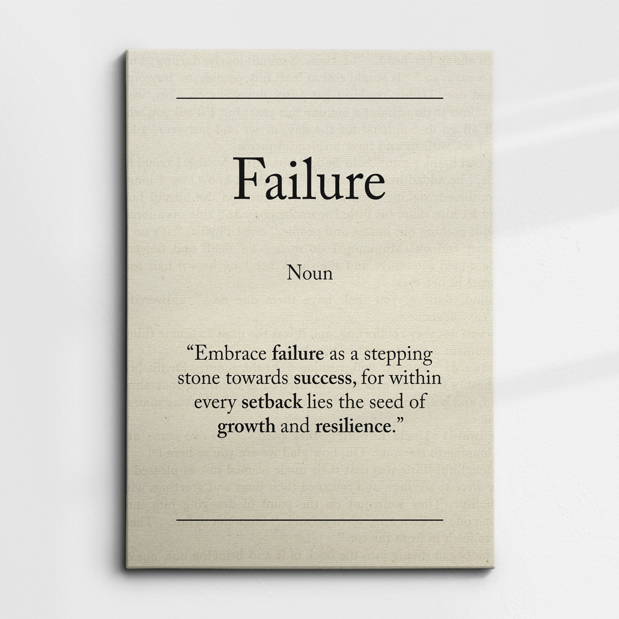 Failure Book Page Definition Quote Motivational Inspirational Framed ...