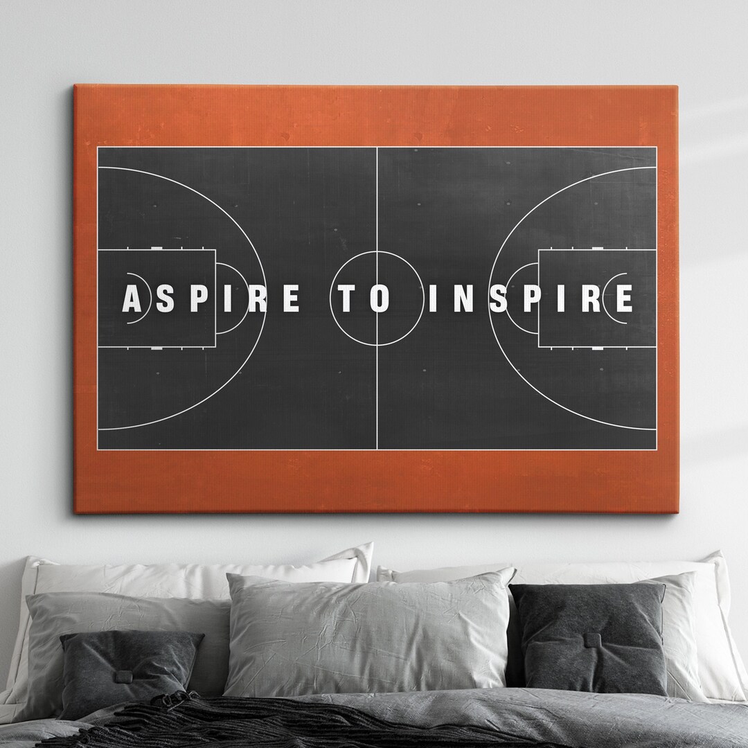 Aspire to Inspire Basketball Court Sport Motivational Inspirational ...