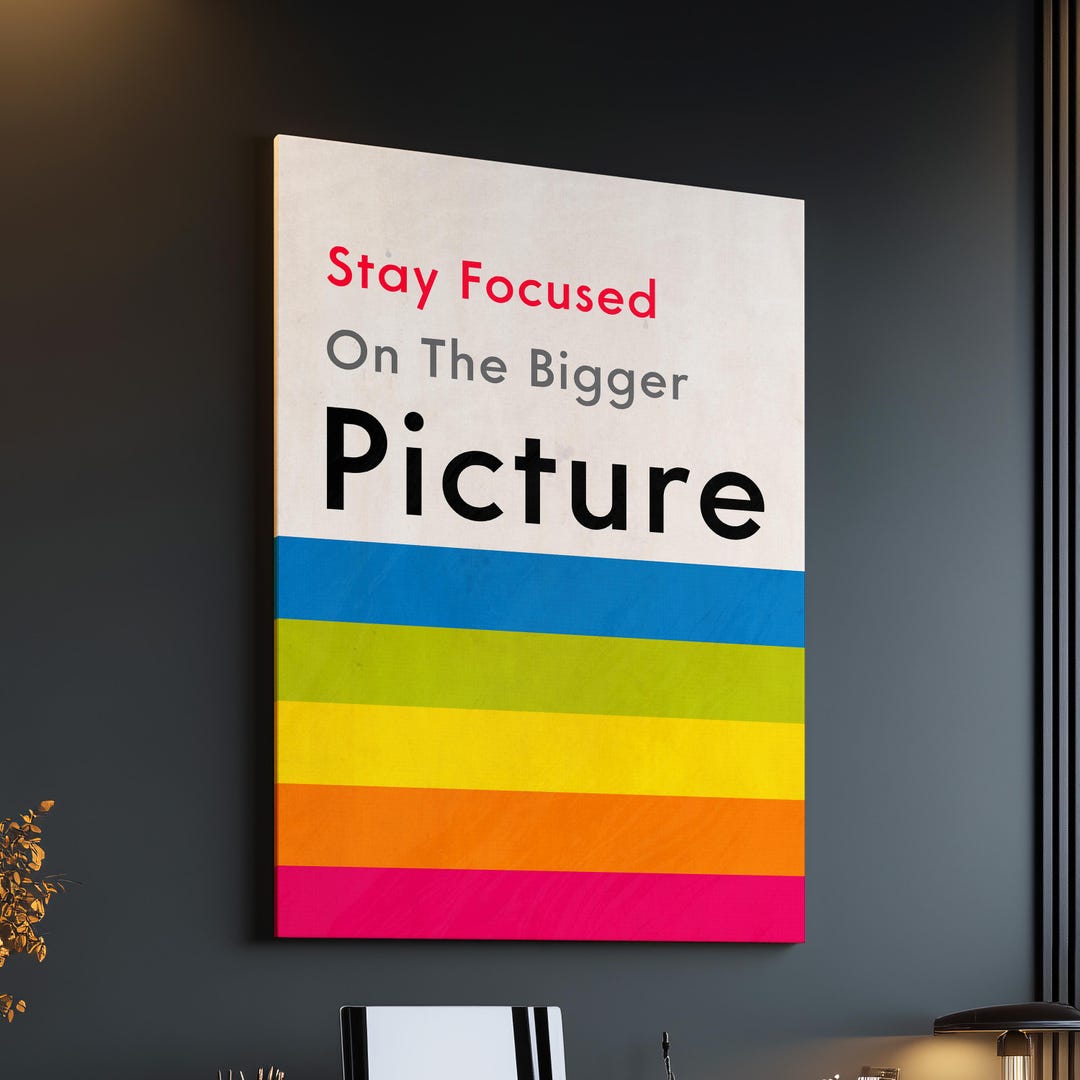 Stay Focused on the Bigger Picture Quote Motivational Inspirational ...