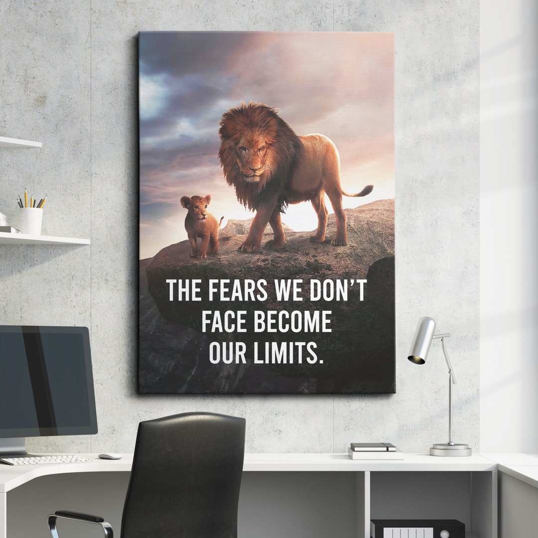 The Fears We Don't Face Lion Cub Kids Motivational Inspirational ...
