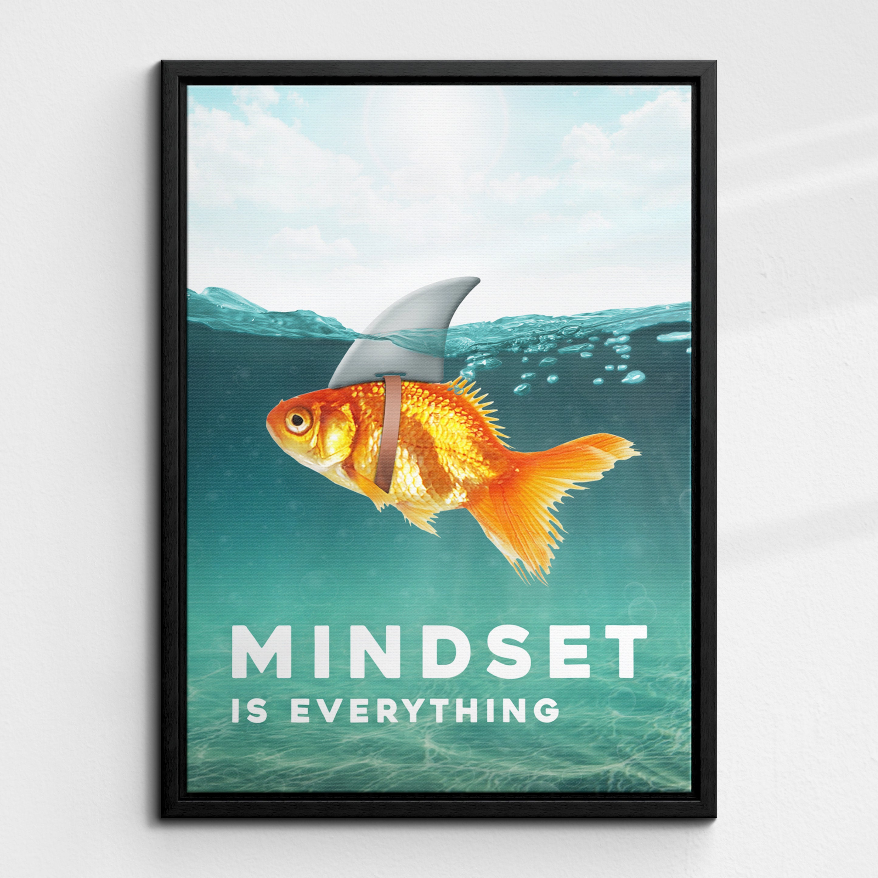 Mindset is Everything Fish Shark Fin Motivational - Etsy