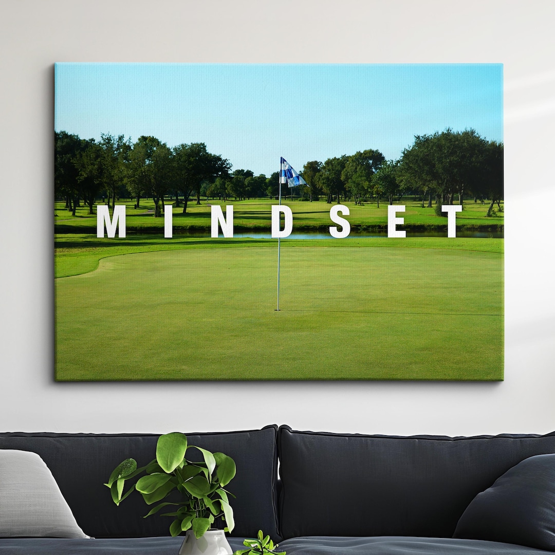 Golf Mindset Quote Sports Motivational Inspirational Framed Canvas Wall ...