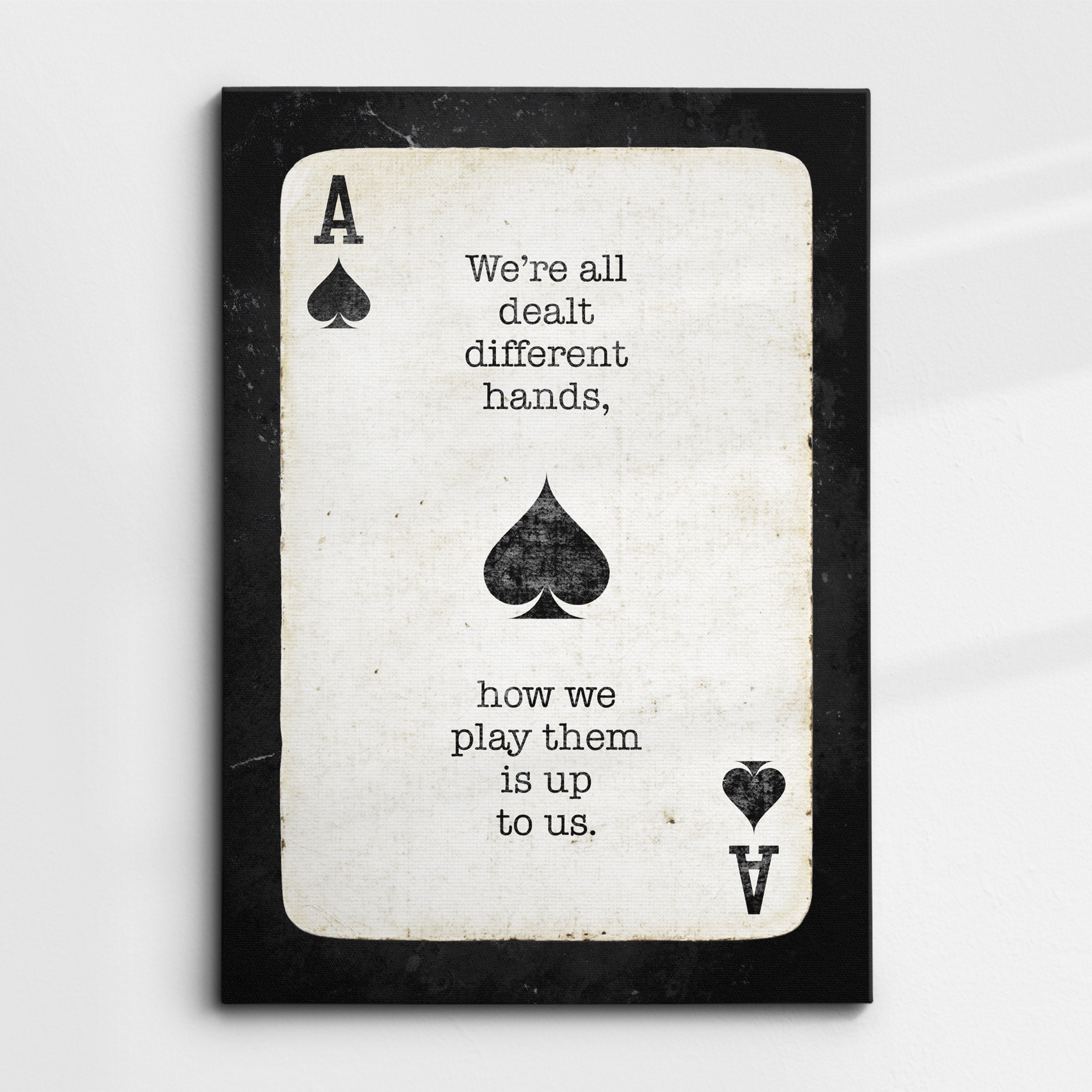 Ace of Spades Playing Cards Quote Motivational Inspirational, Framed ...
