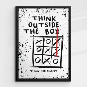 Think Outside the Box Tic-tac-toe Quote Motivational Inspirational ...