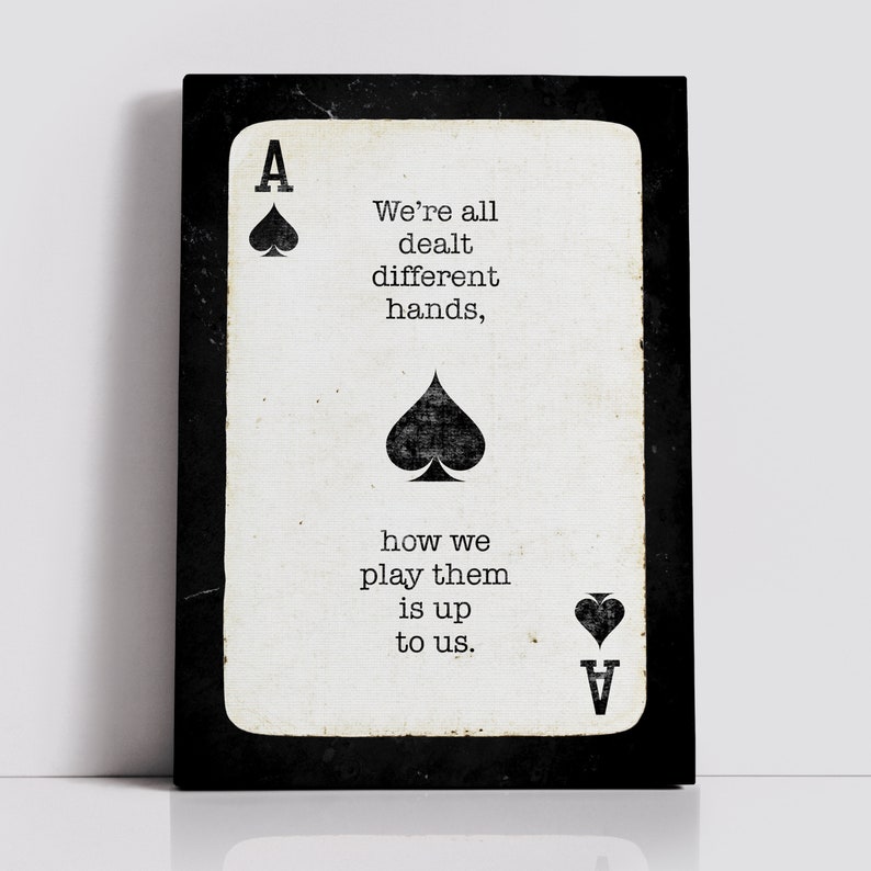 Ace of Spades Playing Cards Quote Motivational Inspirational, Framed ...