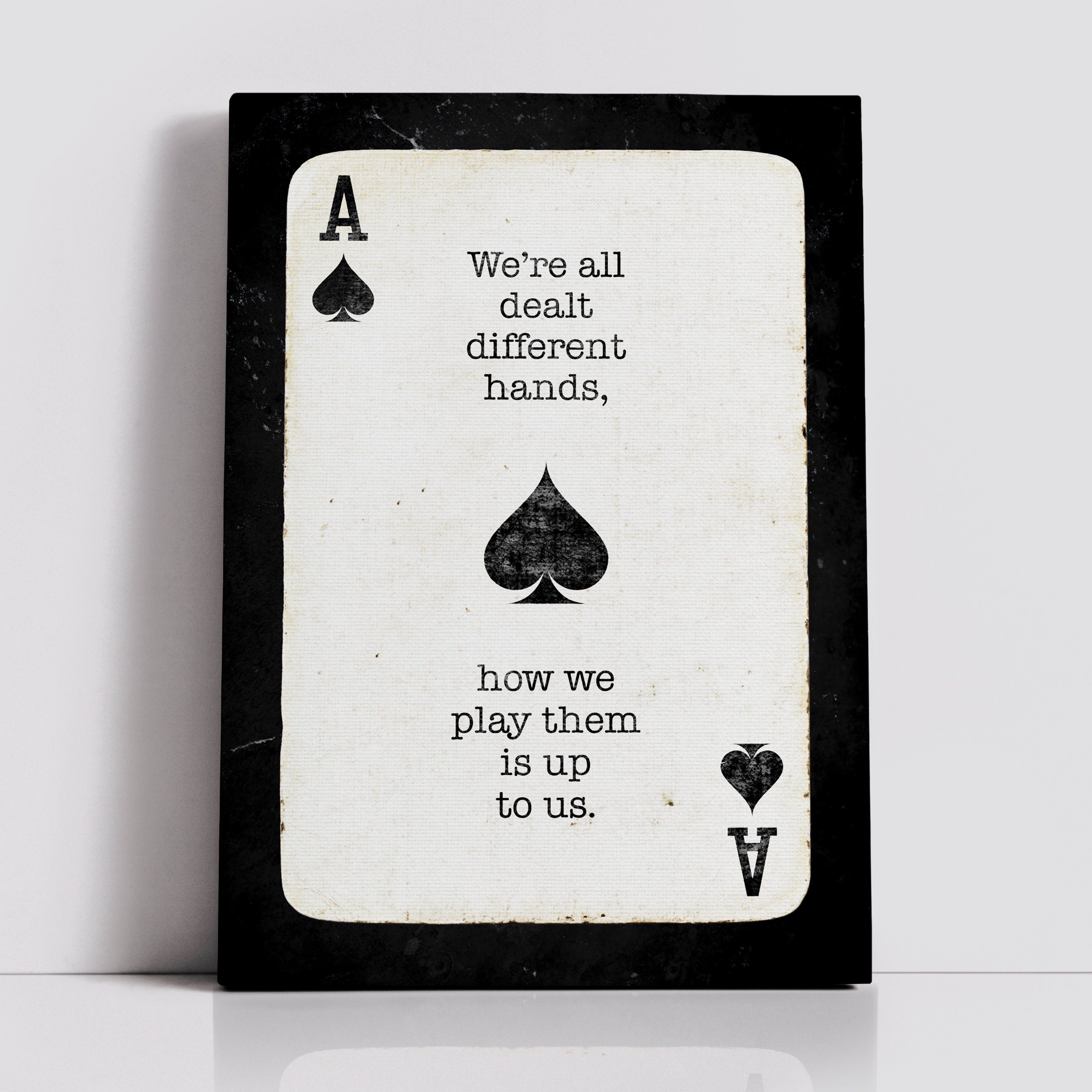 Ace of Spades Playing Cards Quote Motivational Inspirational, Framed ...