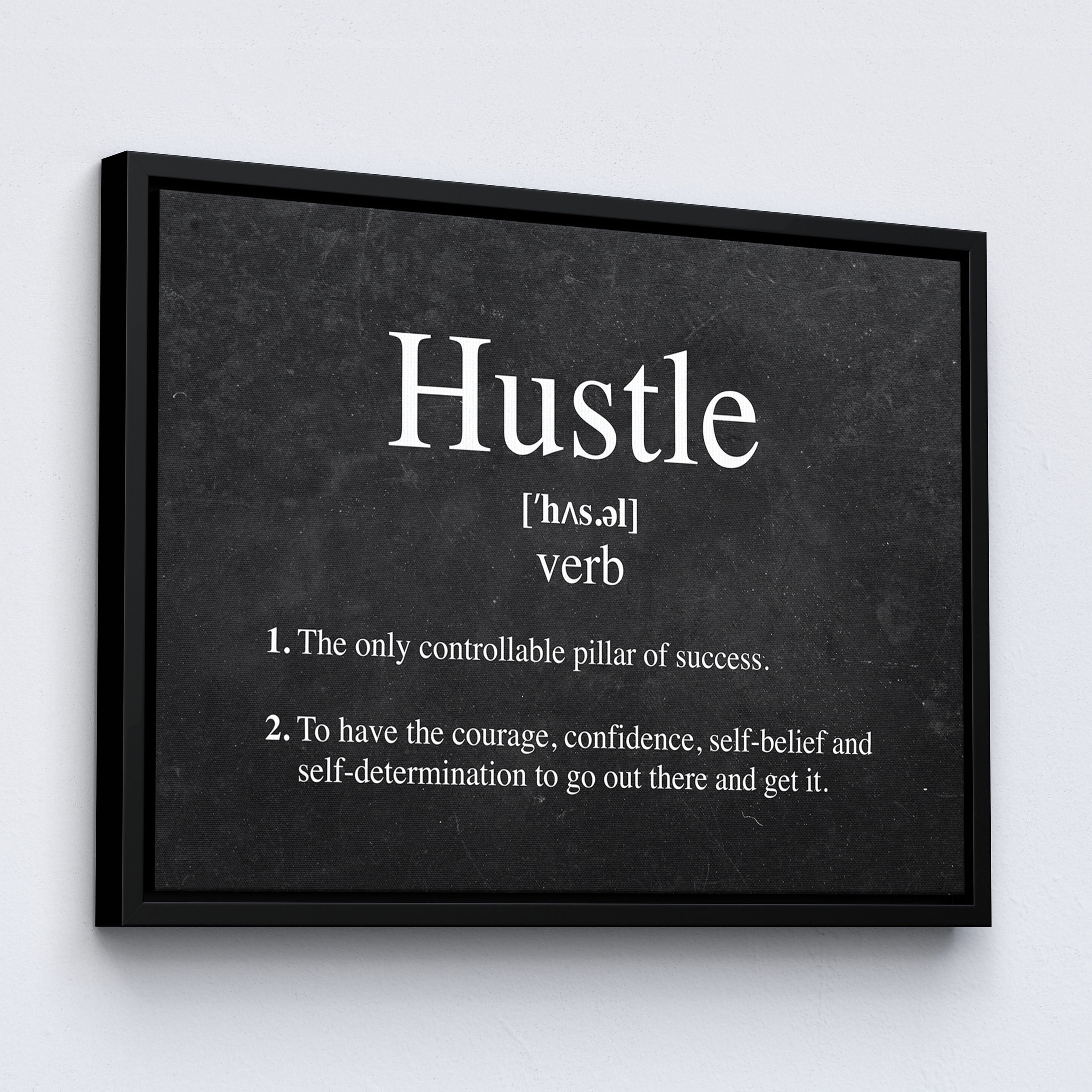 Hustle Definition Quote Entrepreneur Motivational Inspirational, Framed ...