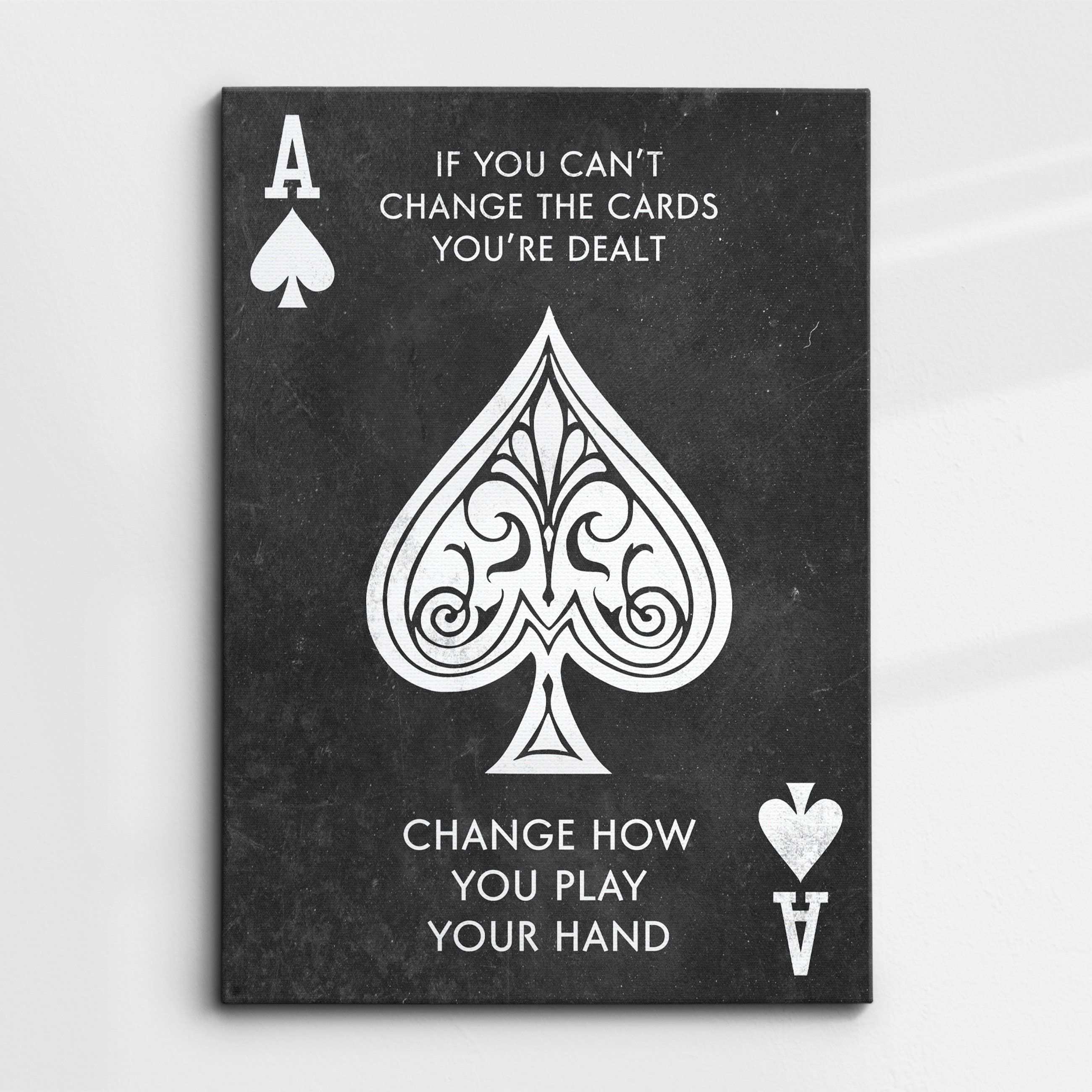 Cards You're Dealt Ace of Spades Motivational Inspirational, Framed ...