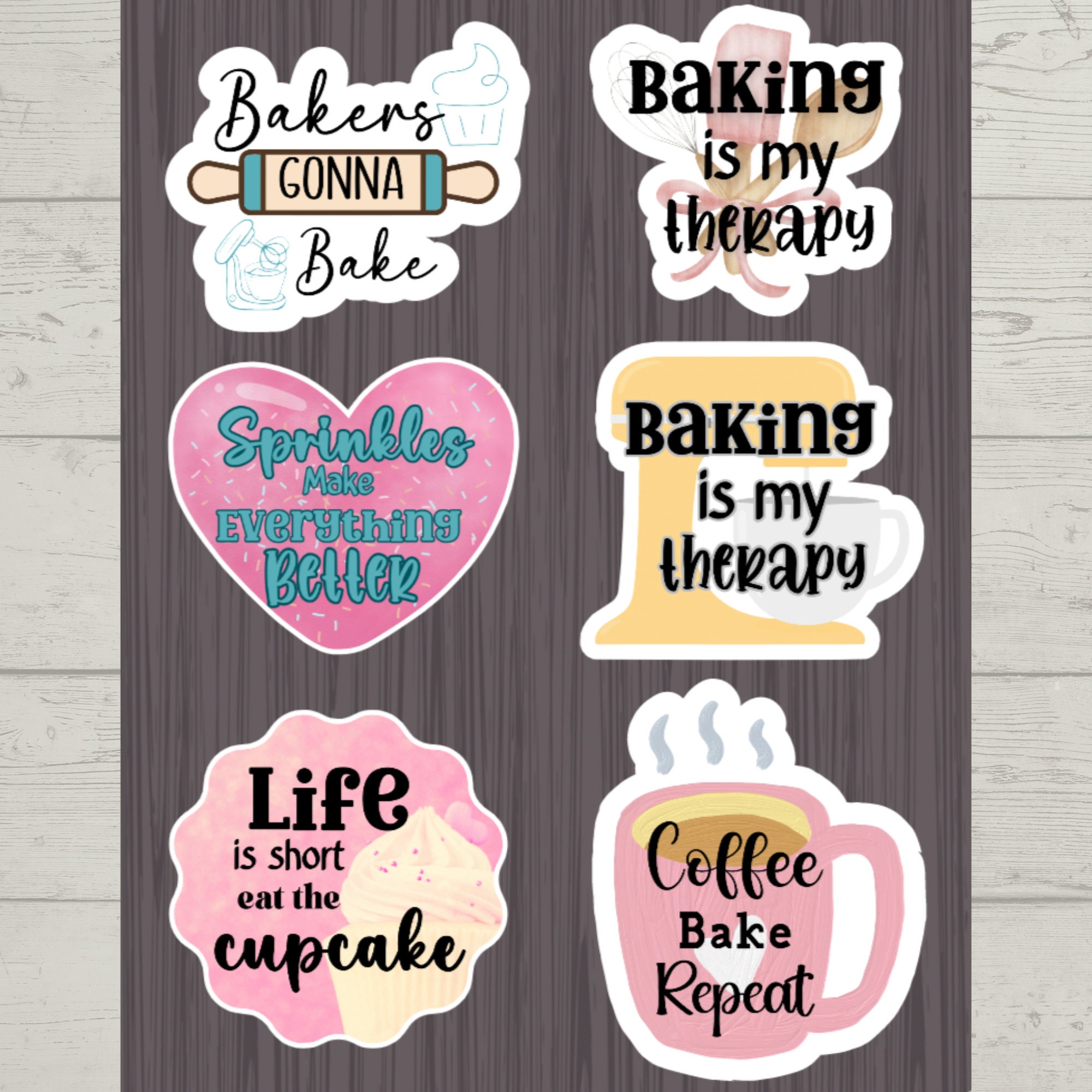 Custom Die Cut Stickers, Premium Vinyl Waterproof Stickers, Baker ...