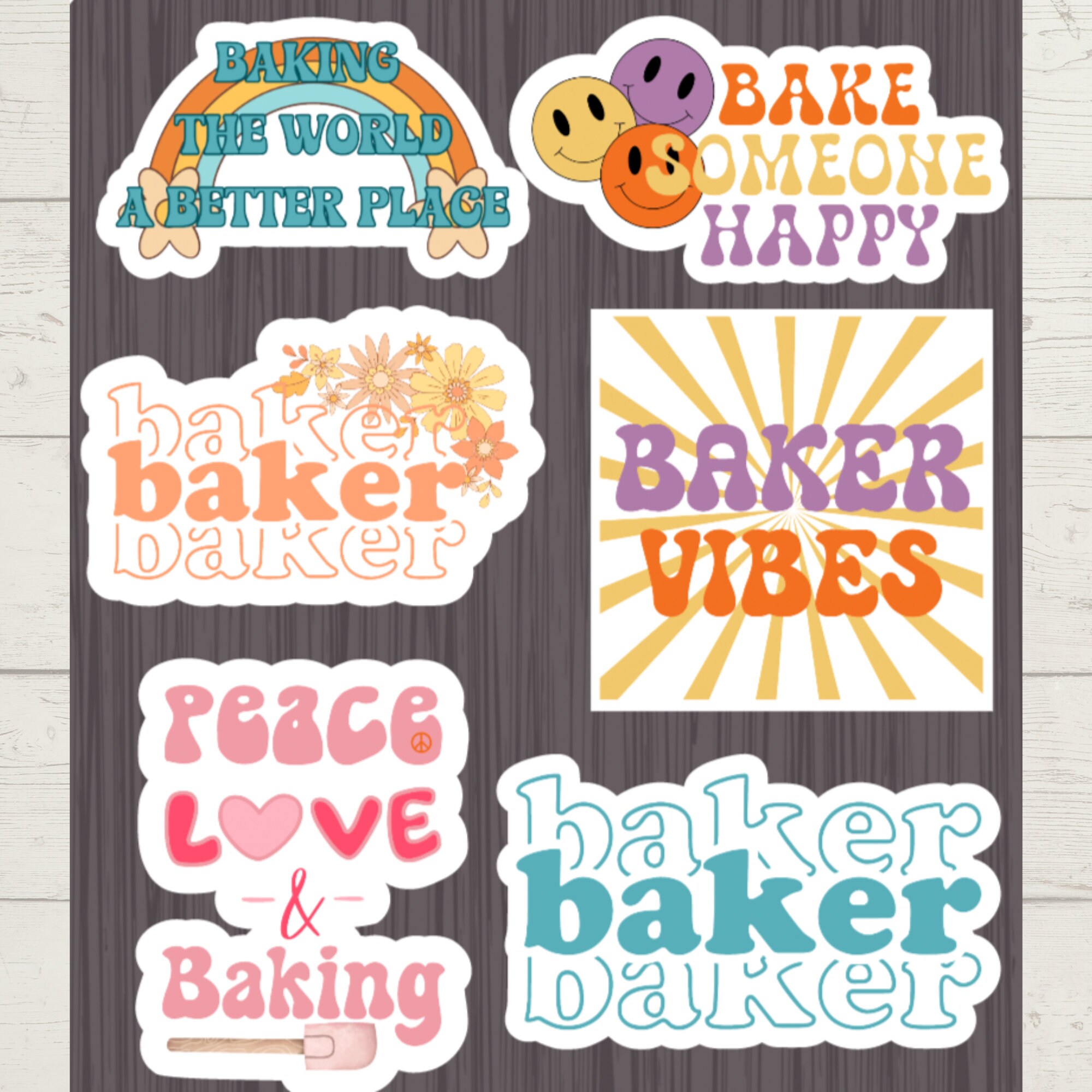 Custom Die Cut Stickers, Premium Vinyl Waterproof Stickers, Baker ...