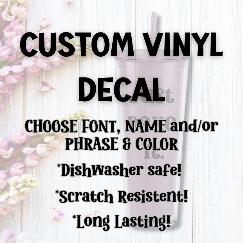 Custom Vinyl Decal, Custom Vinyl Sticker, Custom Sticker Name, Vinyl ...