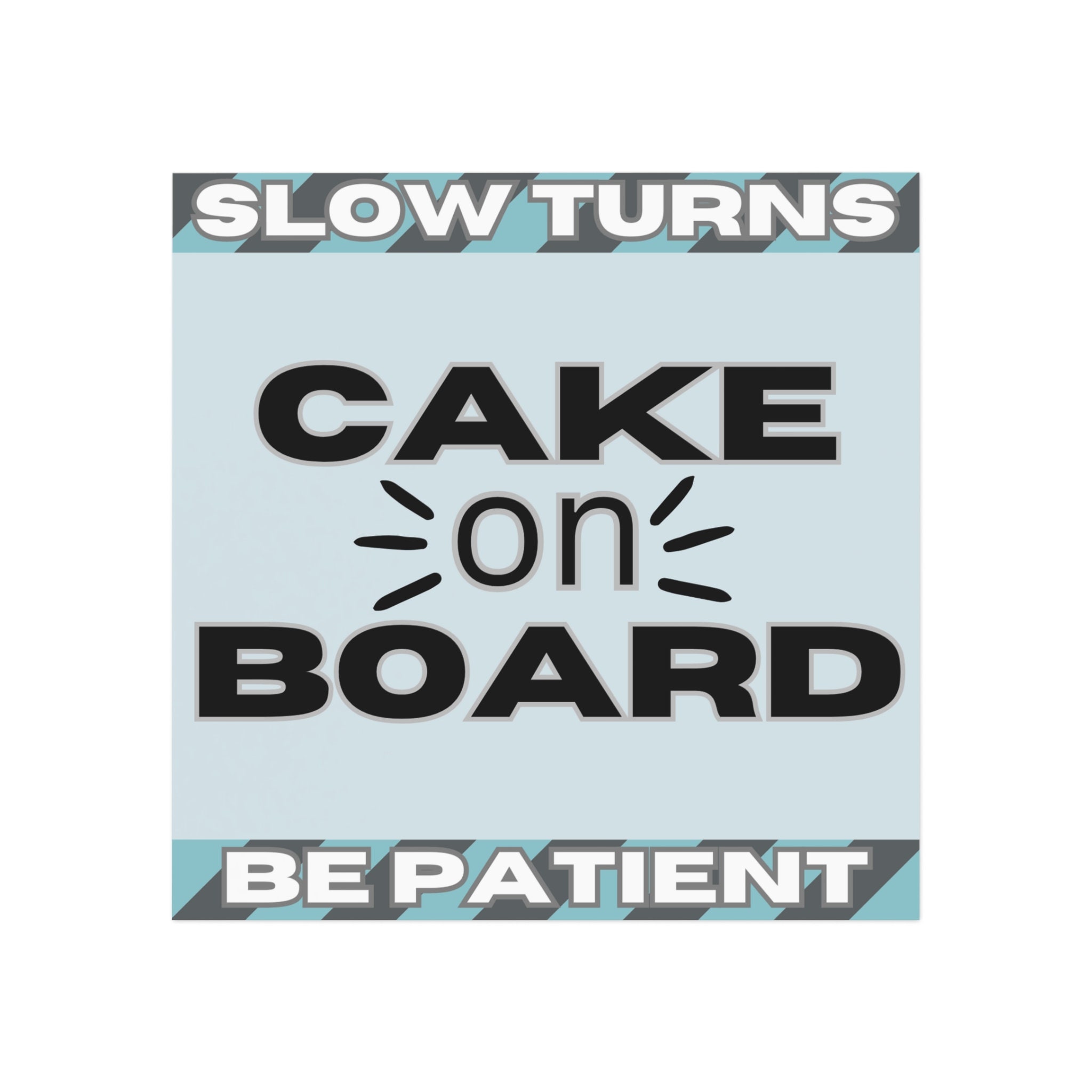 Cake on Board Square Magnet for Car, Car Magnet, Business Logo Car ...
