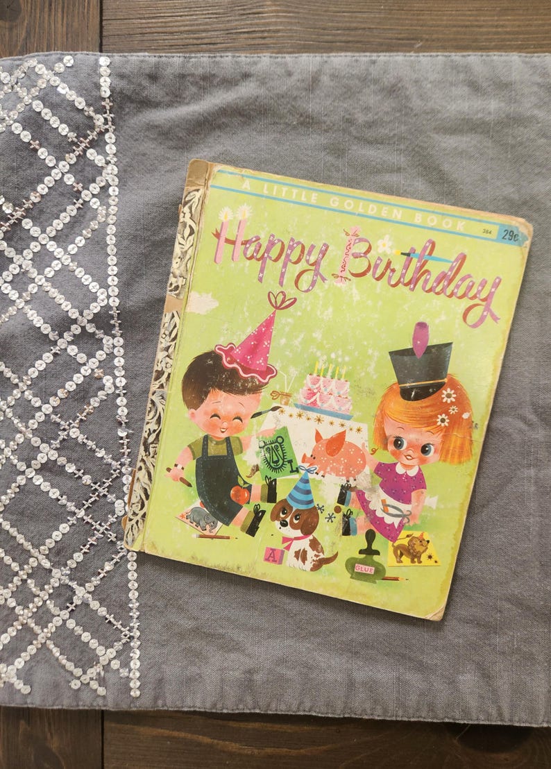 Little Golden Book Happy Birthday Vintage - Etsy