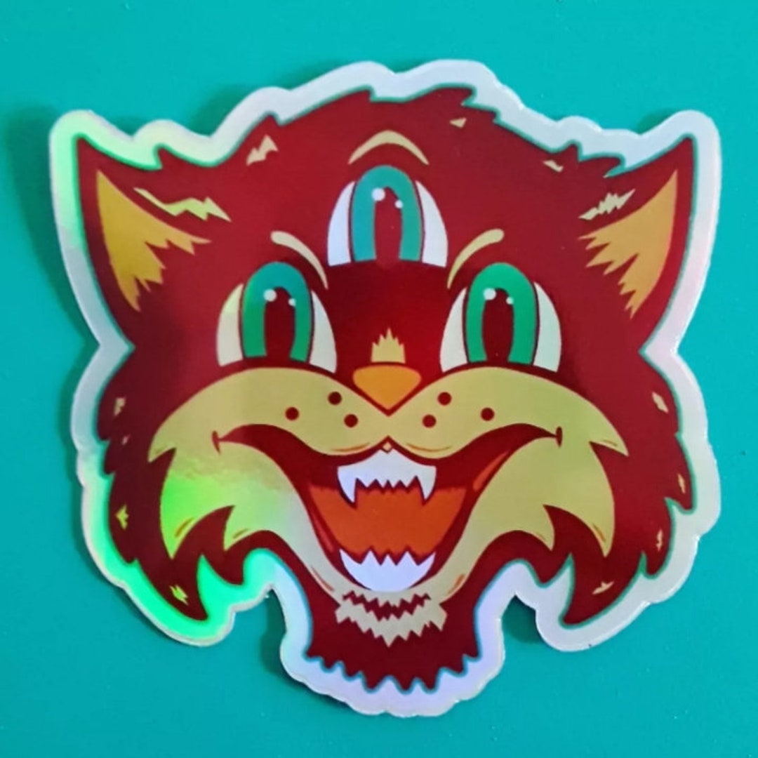 Holographic Magic Kitty Sticker - Etsy