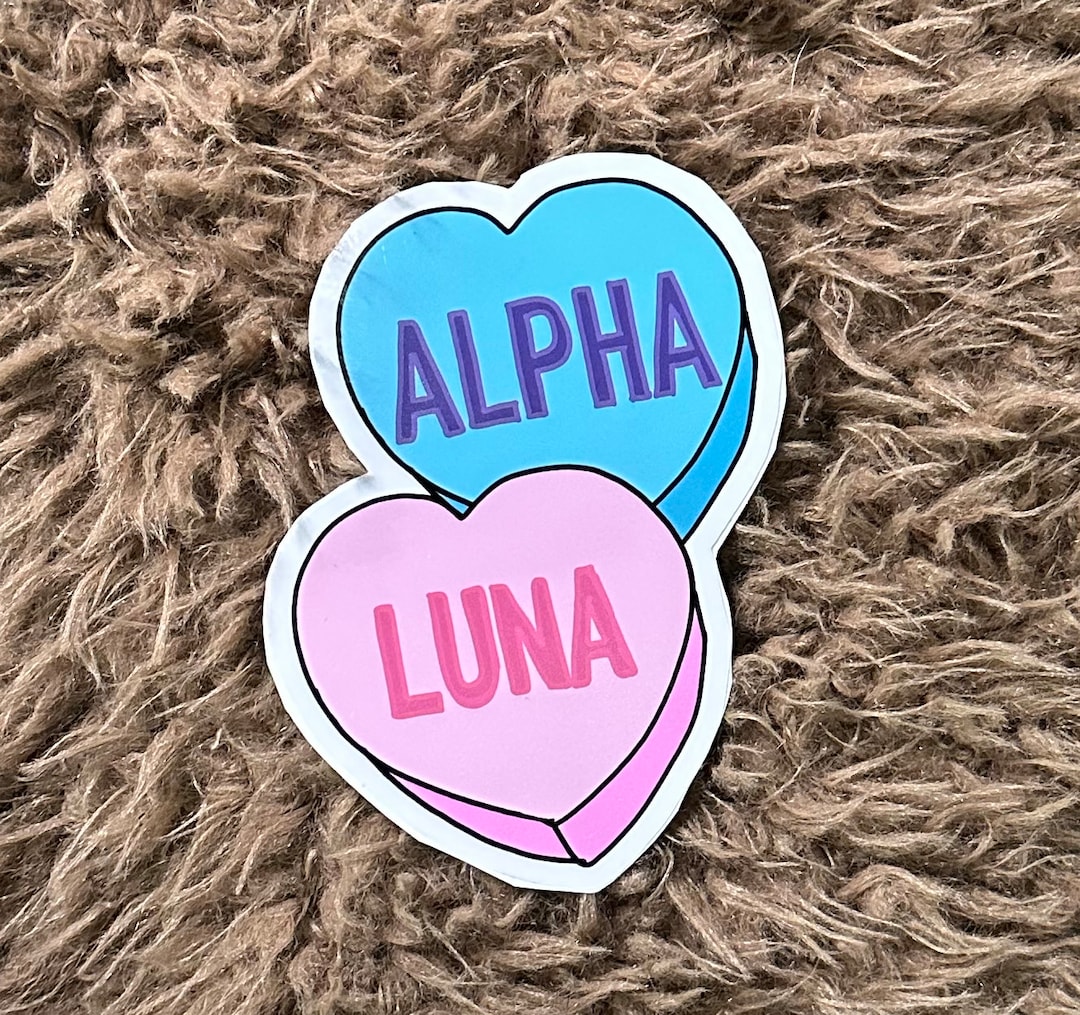 Alpha and Luna Lycan Werewolf Big Double Candy Heart Sticker - Etsy