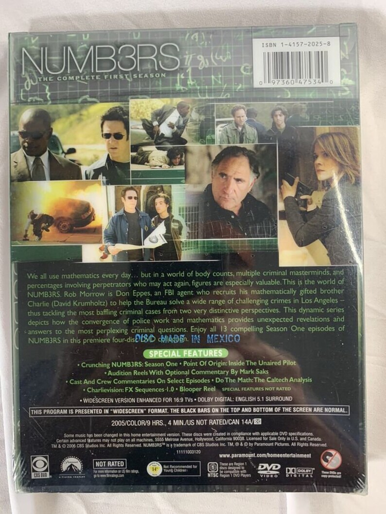 Numb3rs the Complete Season One DVD - Etsy