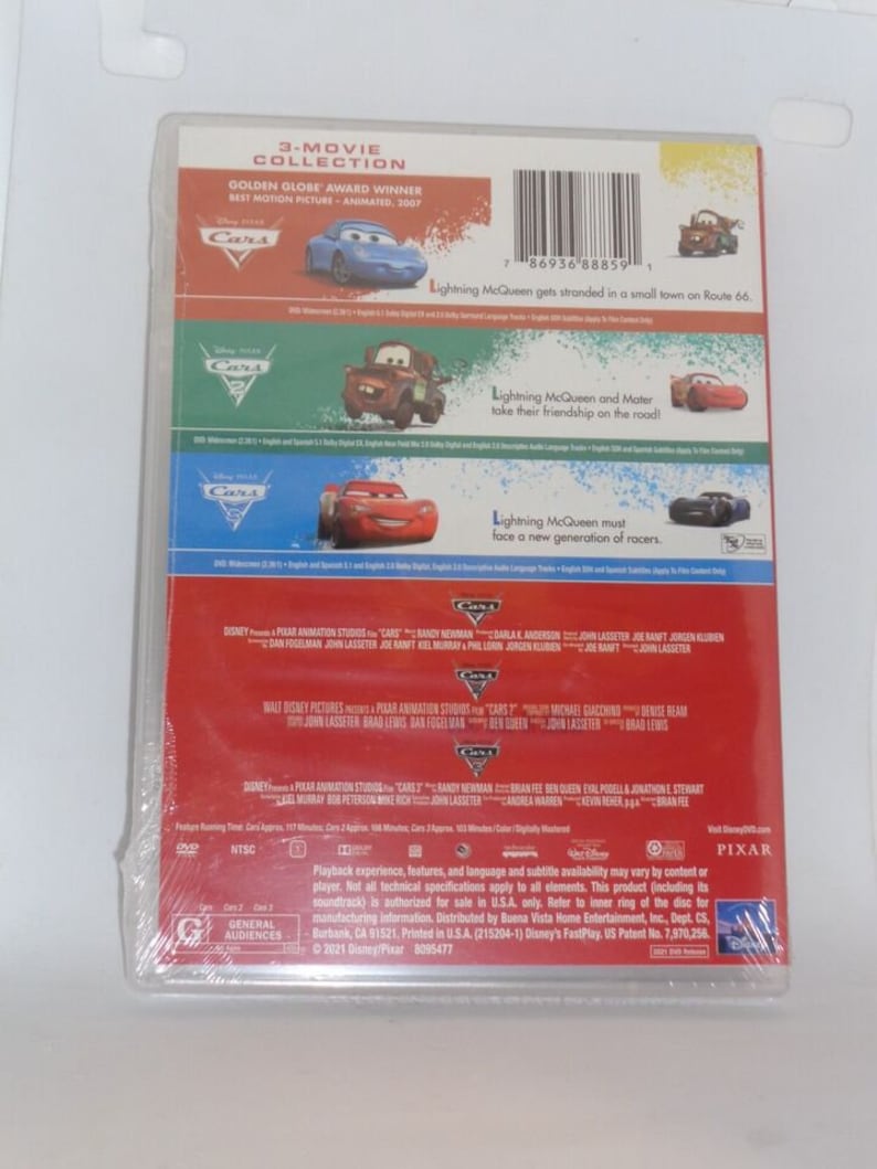 Cars 3-movie Collection DVD - Etsy