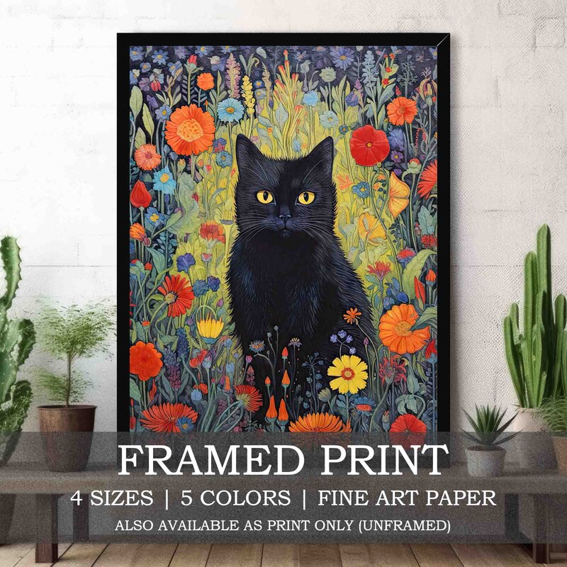 Gustav Klimt Black Cats - Etsy