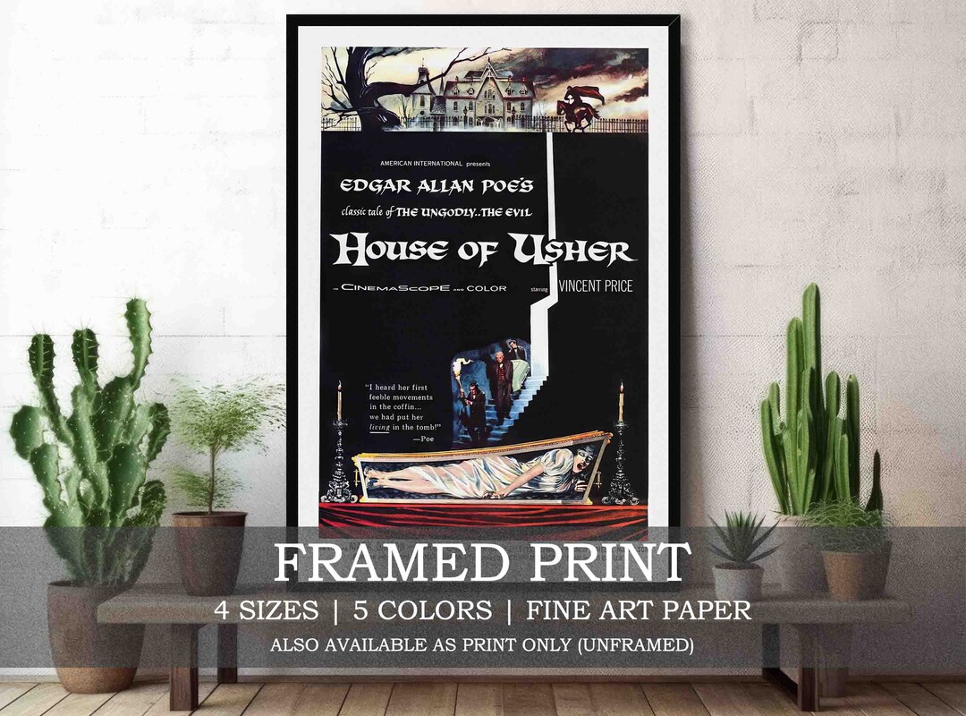 House of Usher Movie Poster Framed or Unframed Fine Wall Art Print ...