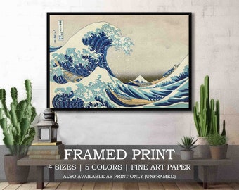 Hokusai's the Great Wave at Kanagawa (1760-1849) Vintage Japanese Ukiyo ...