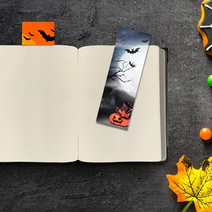 Halloween Bookmarks Bundle, Set of 4 Printable Spooky Markers, Bats ...