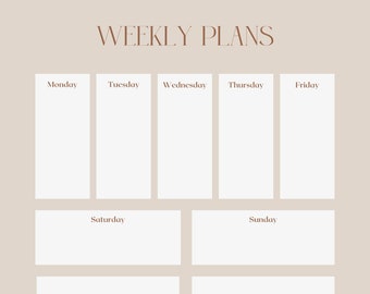 Clean Daily Planner - Etsy