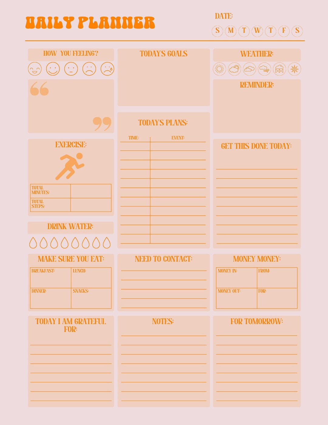 Retro Planning Bundle - Etsy