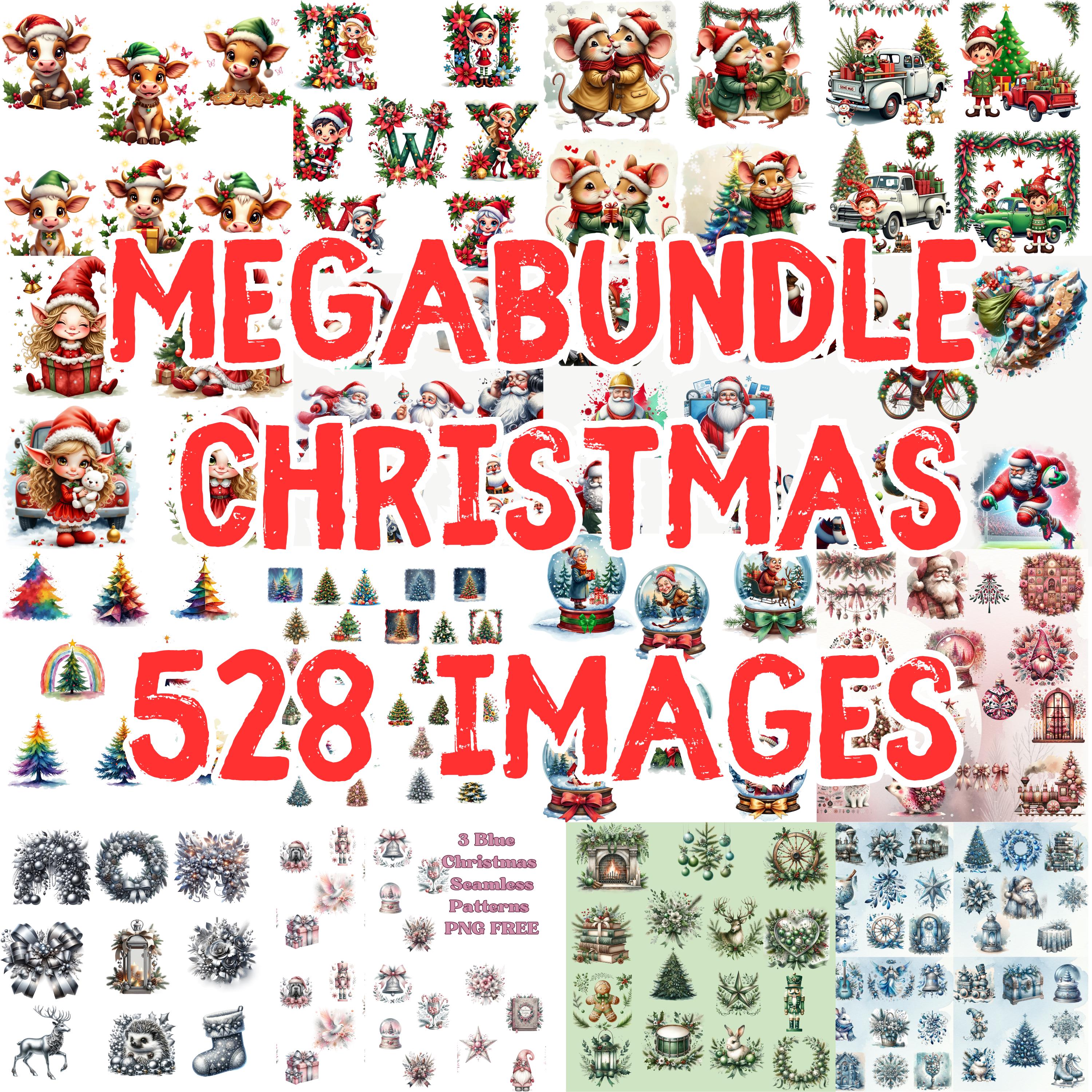 Watercolor Christmas Clipart Bundle: Santa, Elf, Snowglobe (PNG Digital ...