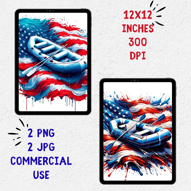 Extreme Rafting Clipart: Adrenaline Water Sports & River -watercolor ...