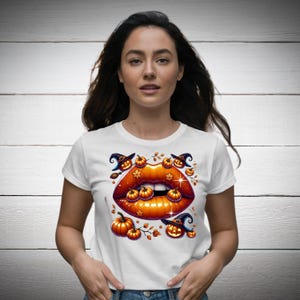 Woman's Lips Clipart. Pumpkin Lips With Halloween and Fall PNG and JPG ...