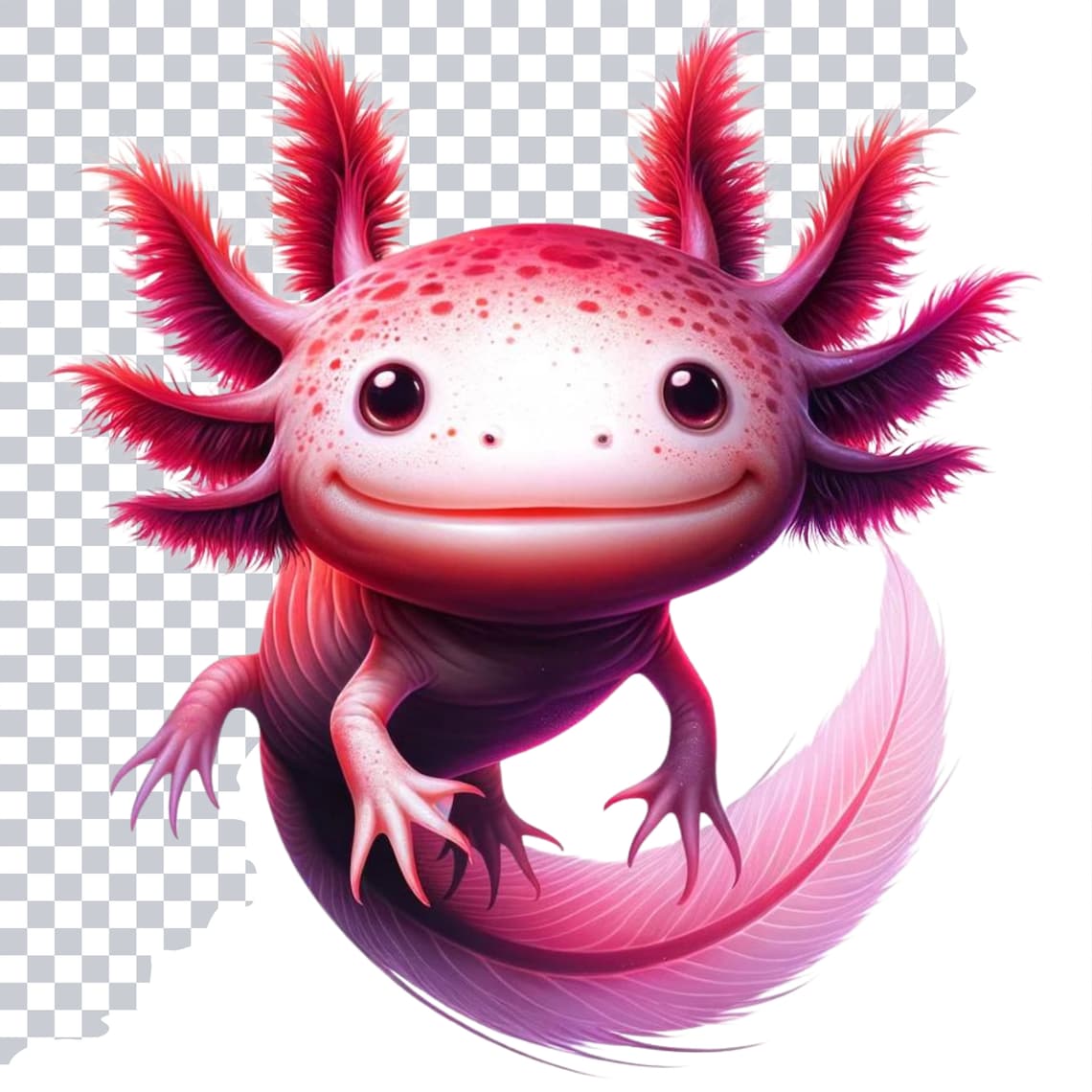 Axolotl Watercolor Clipart. Cute Axolotl Aquatic Art. Axolotl Png ...