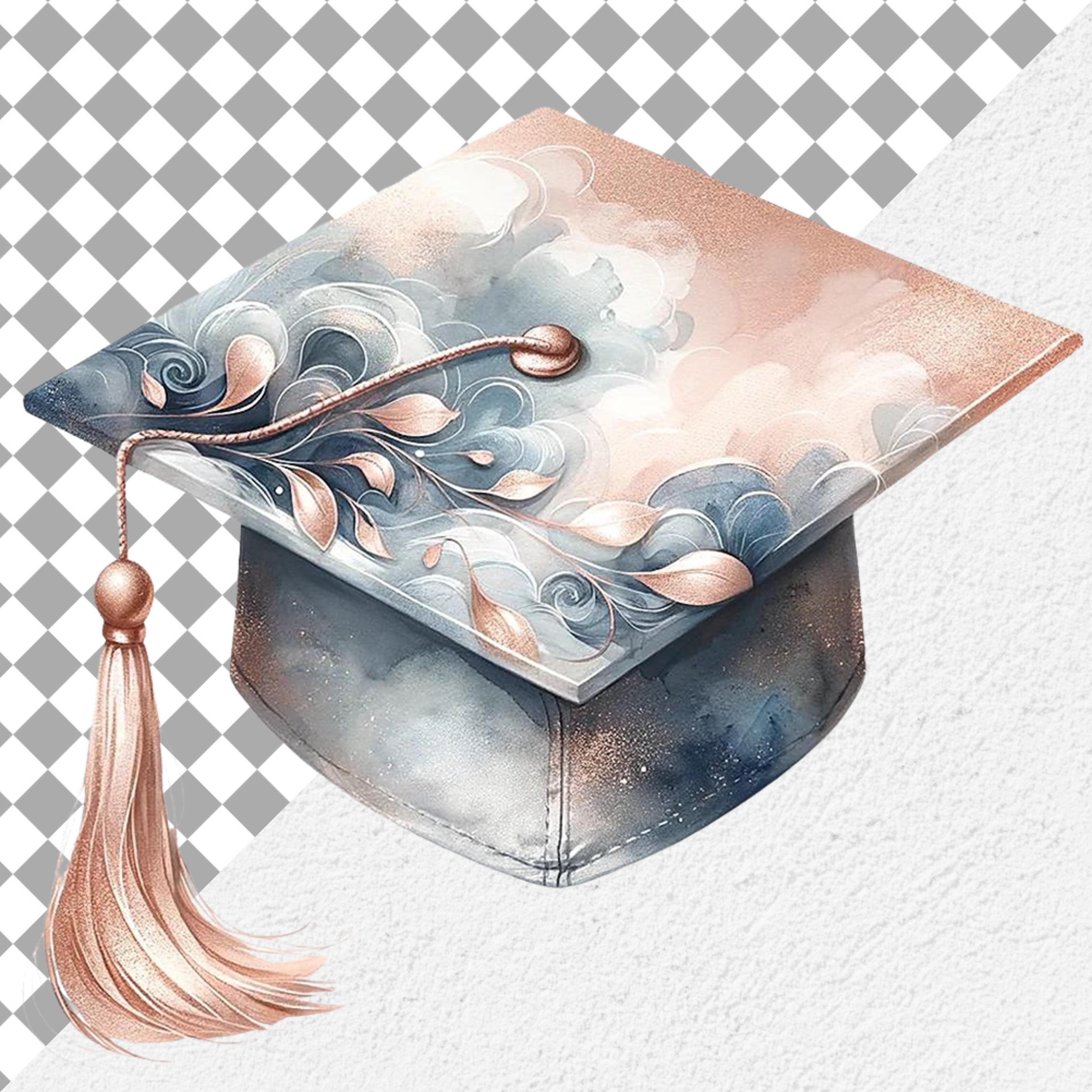 Watercolor Graduation Hat Clipart, Graduation Students, Graduation DIY ...
