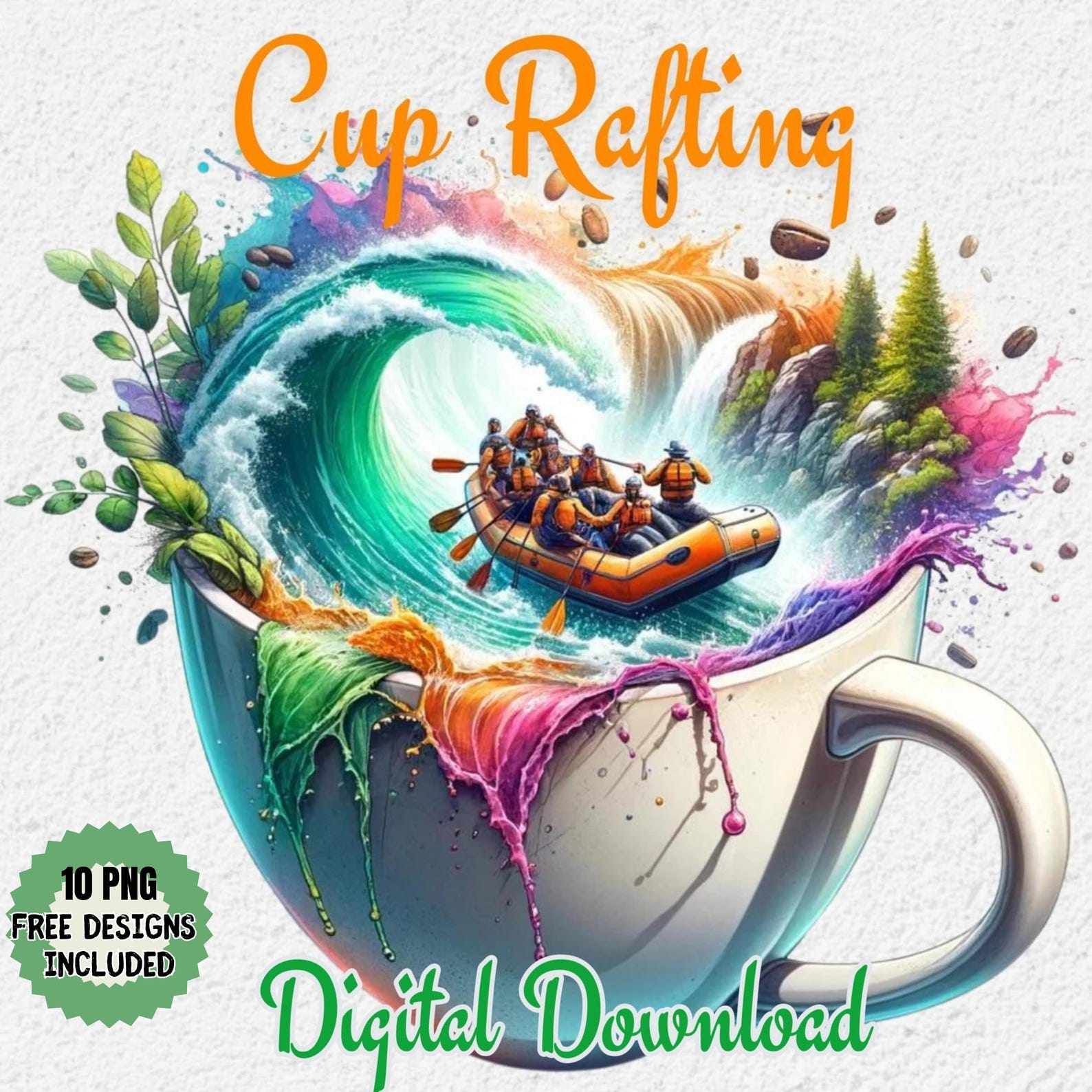 Cup Rafting Clipart, River Rafting,water Sports, Extreme Rafting ...