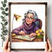 Grandma Playing Cards PNG: Funny Senior Lady Clipart (digital Download ...