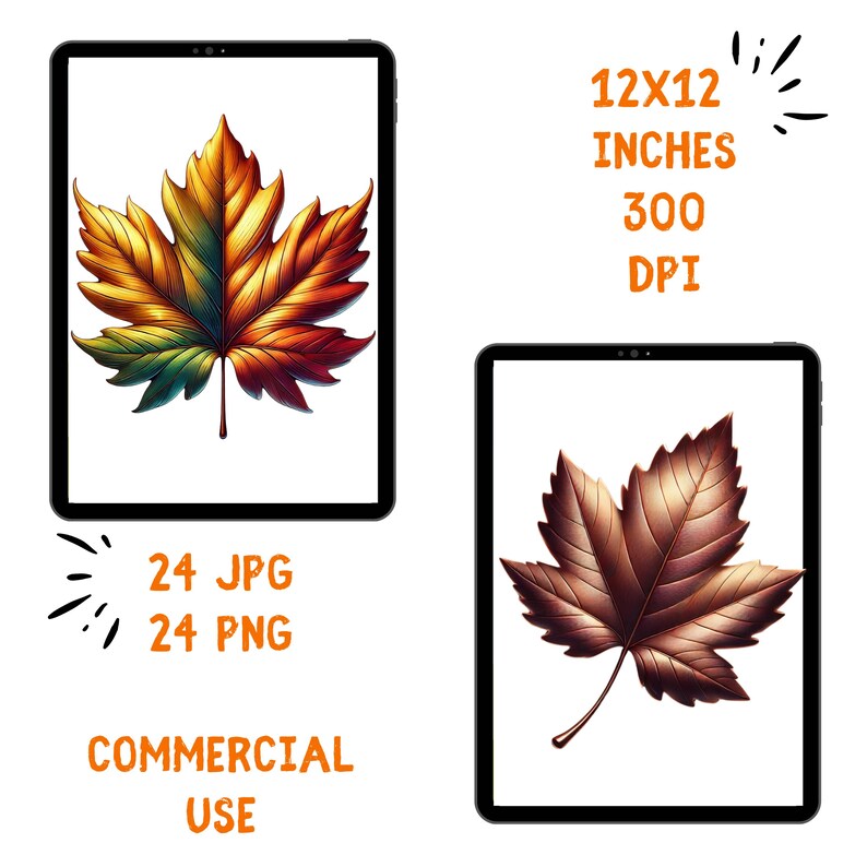 Watercolor Fall Leaves Clipart: 48 Autumn Designs (digital Download) - Etsy
