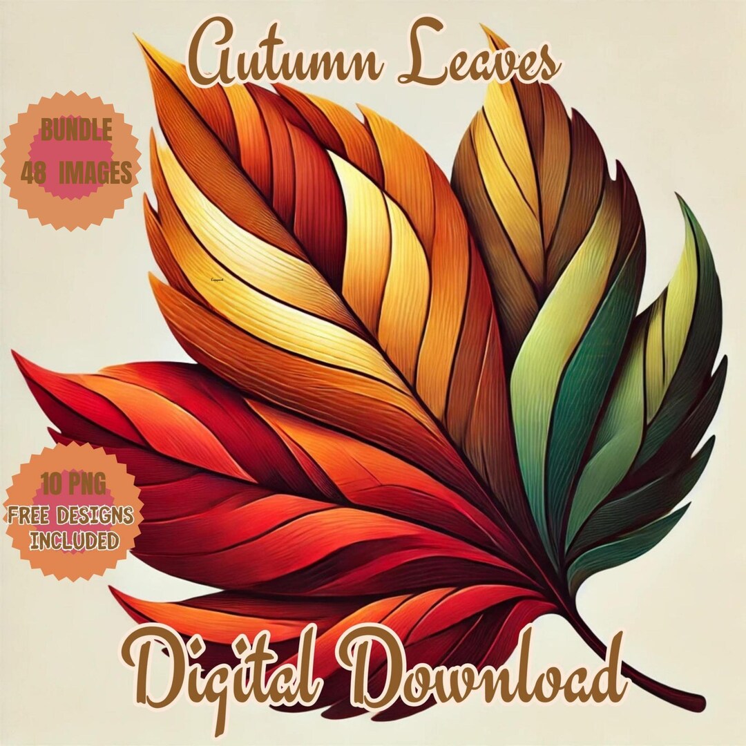 Watercolor Fall Leaves Clipart: 48 Autumn Designs (digital Download) - Etsy