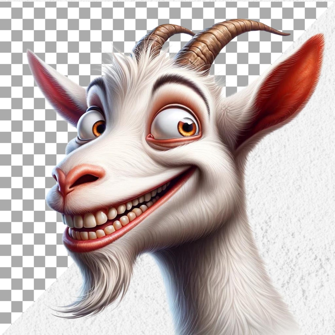 Cute & Funny Goat Clipart, Humorous Goat Clipart Bundle, High Quality ...