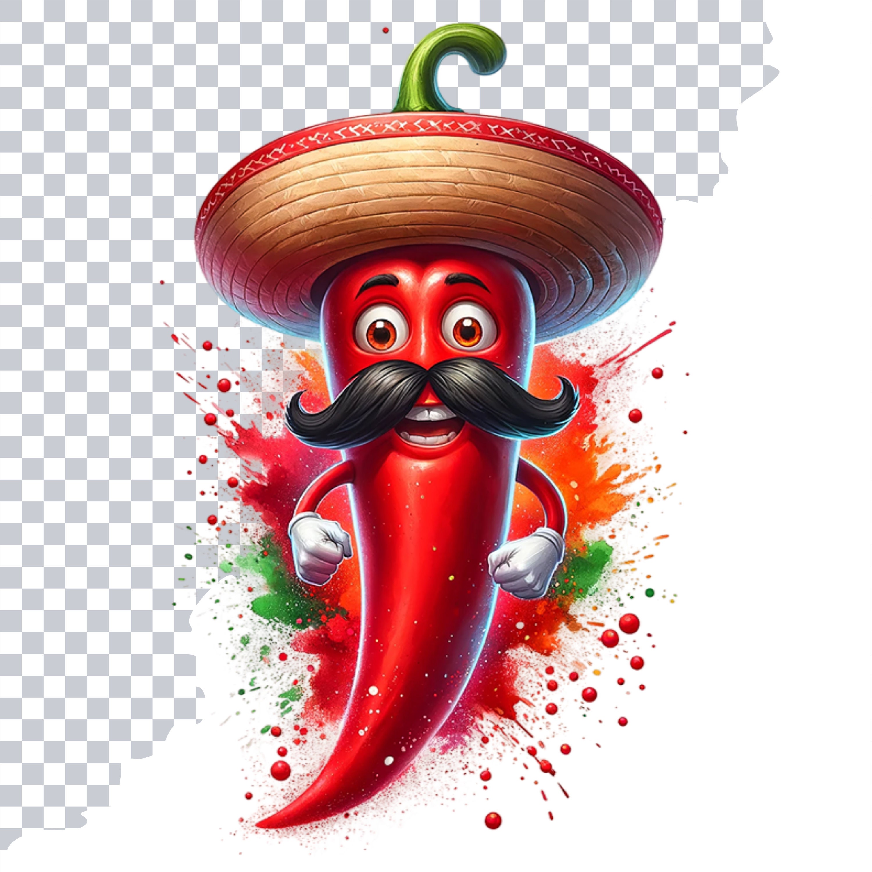 Chili Pepper Clipart Set: Spicy Animated Characters (PNG & JPG Digital ...