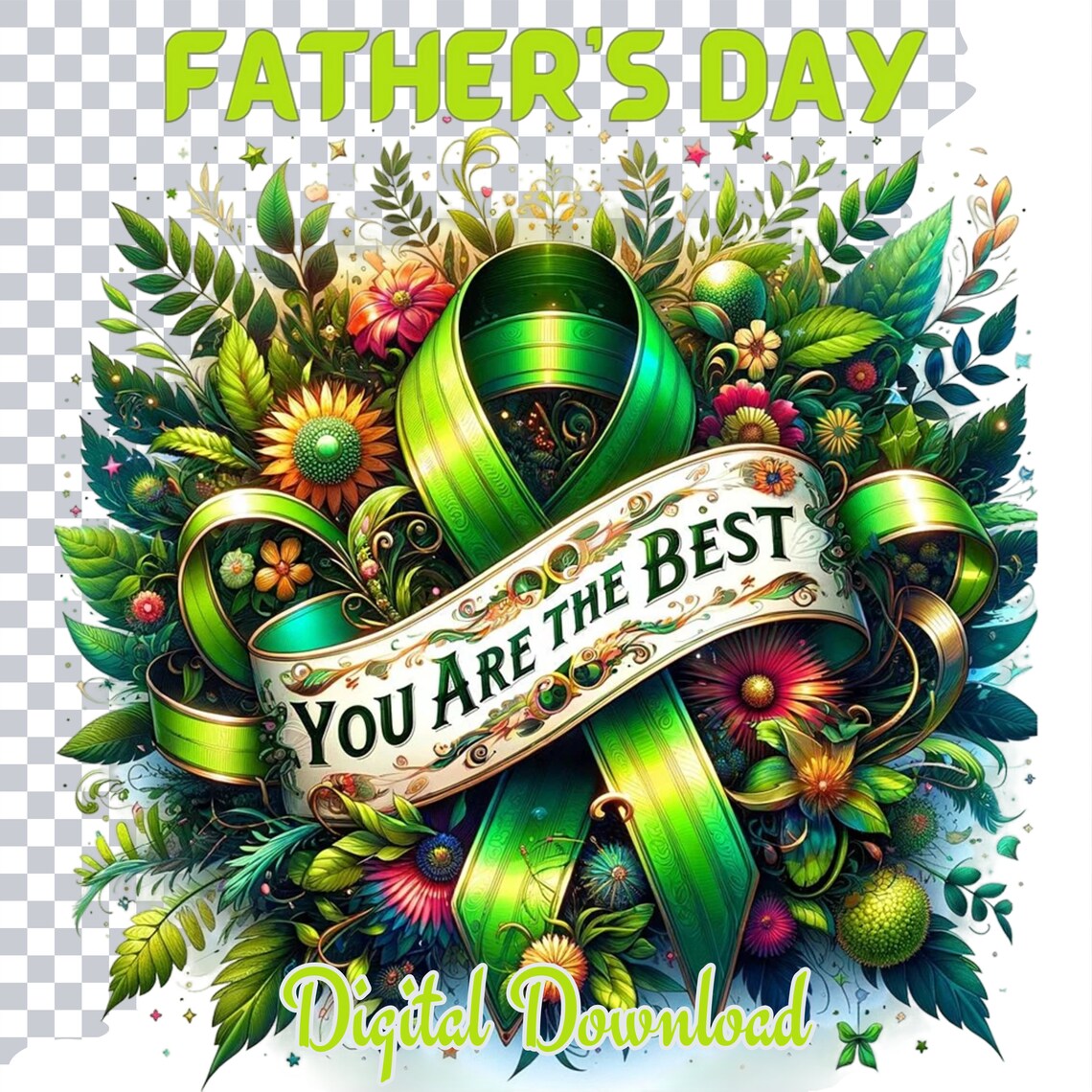Happy Father's Day Watercolor Clipart. Father's Day PNG Graphics ...