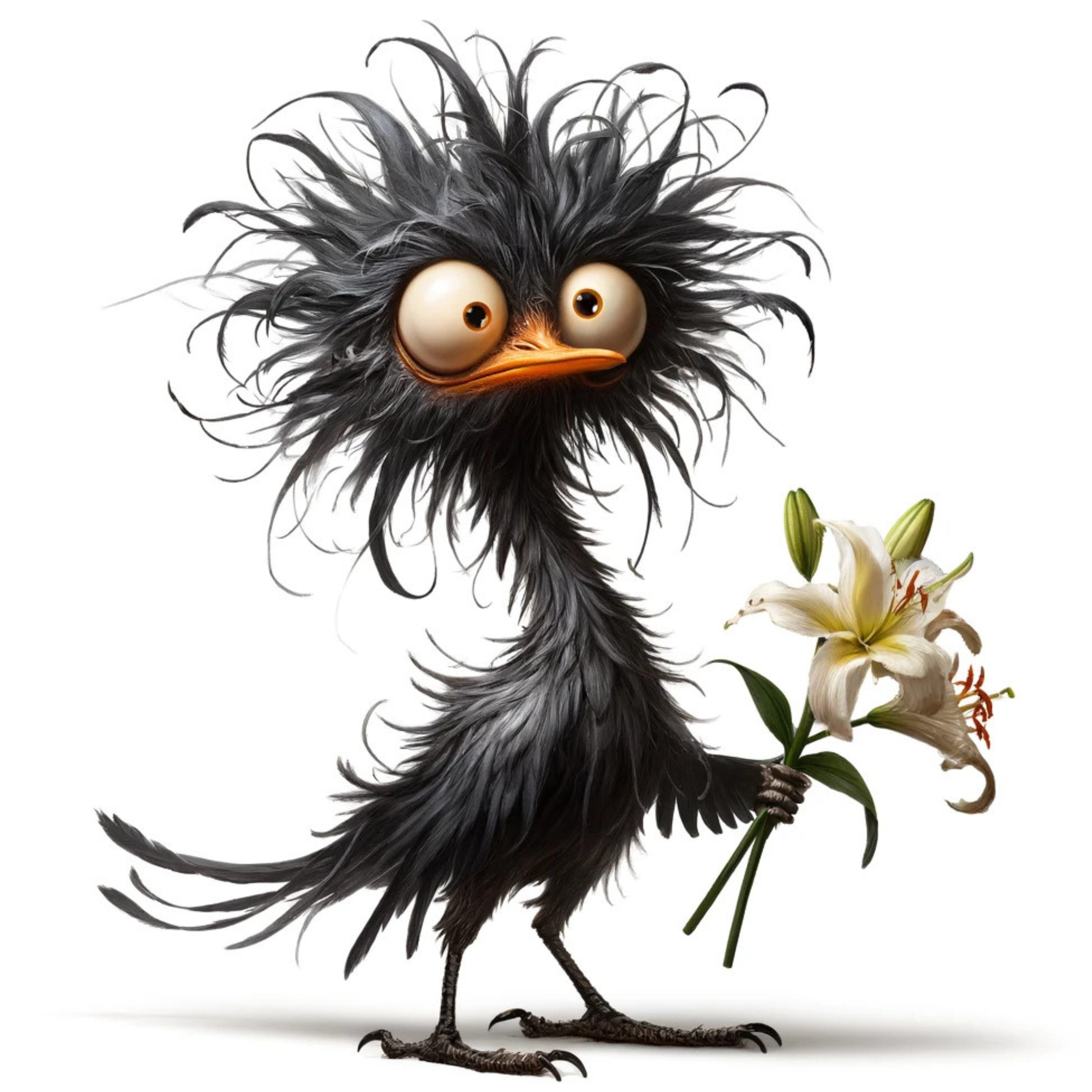 Crazy and Funny Bird Bundle Clipart, Bird Animals Clip Art. Quirky Bird ...