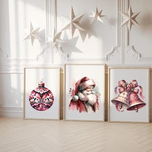 Christmas Clipart Bundle Watercolor PNG. Santa Claus, Christmas Tree ...