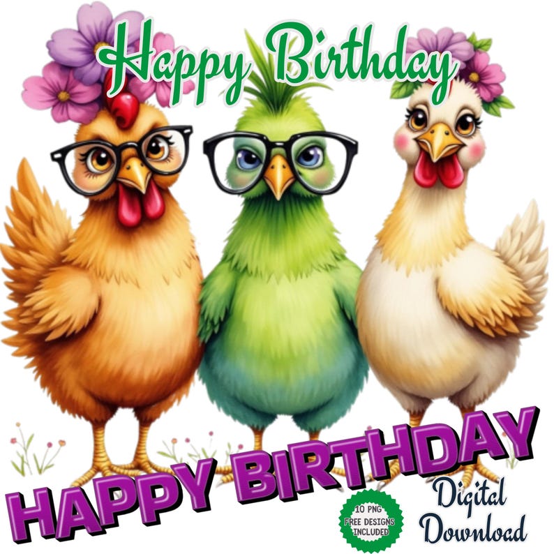 Watercolor Quirky Birthday Clipart Png. Birthday Clipart. Birthday Clip ...