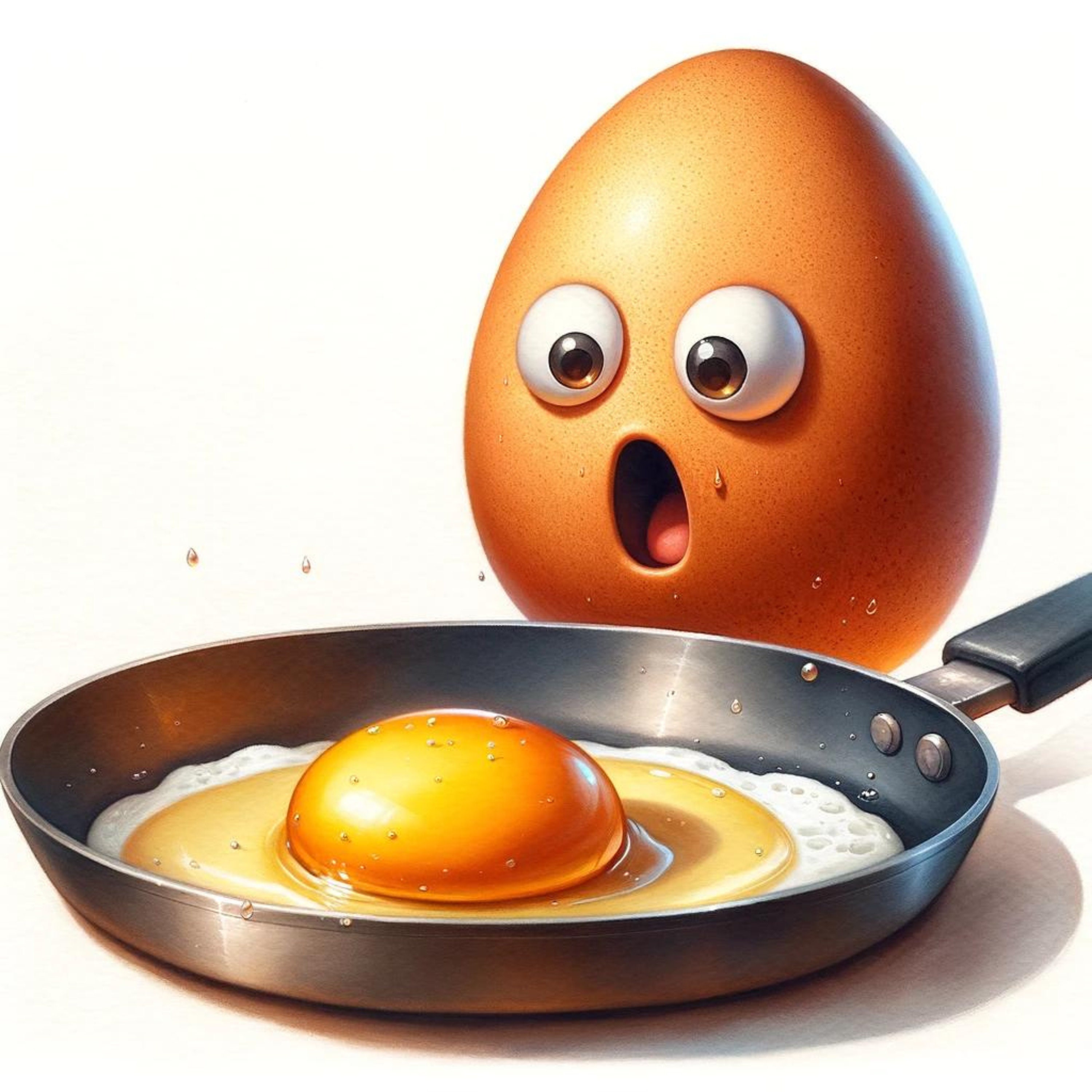 Funny Egg Watercolor Clipart: Kitchen Humor Art (digital Download) - Etsy