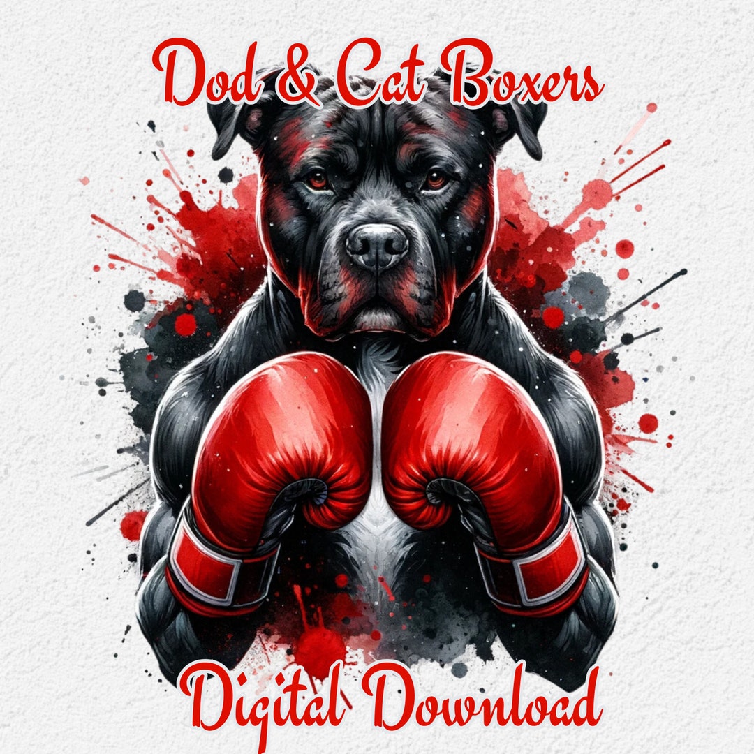 Boxing Cat Clipart , Boxing Dog Clipart , Fierce Boxing Cat-dog Clipart ...