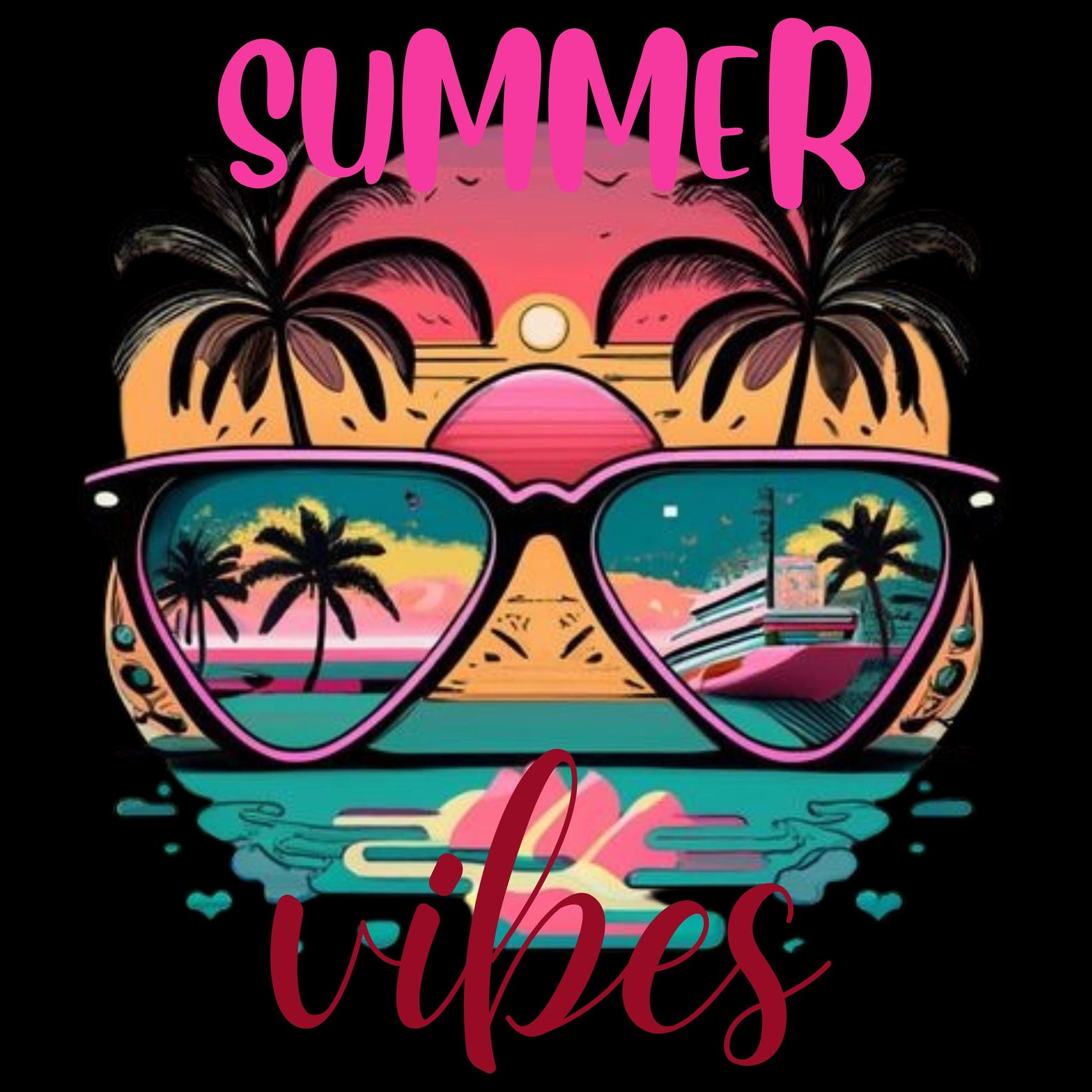 Watercolor Summer Images Clipart, 4 PNG and JPG Beach Clipart, Travel ...
