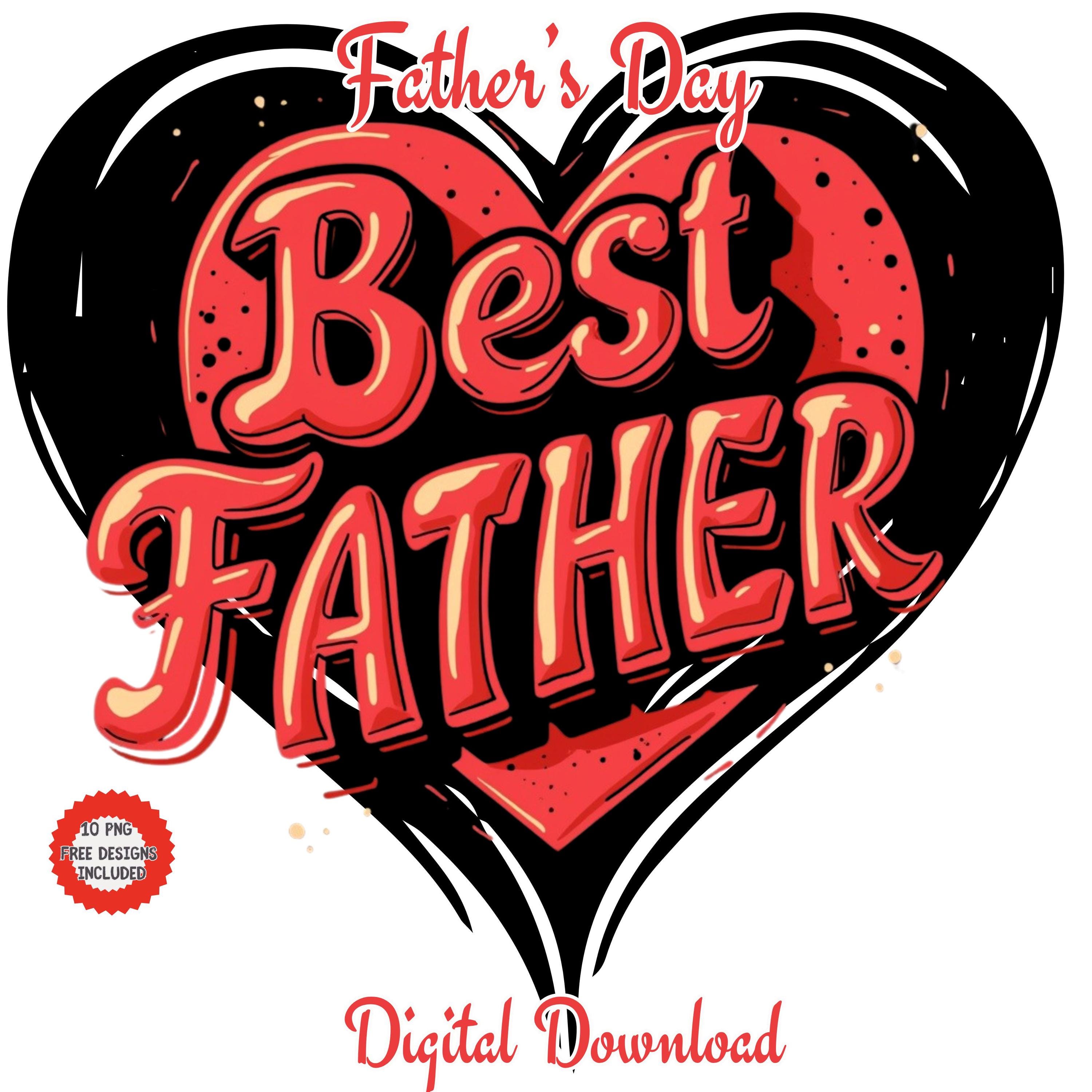 Happy Father's Day Watercolor Clipart. Father's Day PNG Graphics ...