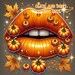 Woman's Lips Clipart. Pumpkin Lips With Halloween and Fall PNG and JPG ...