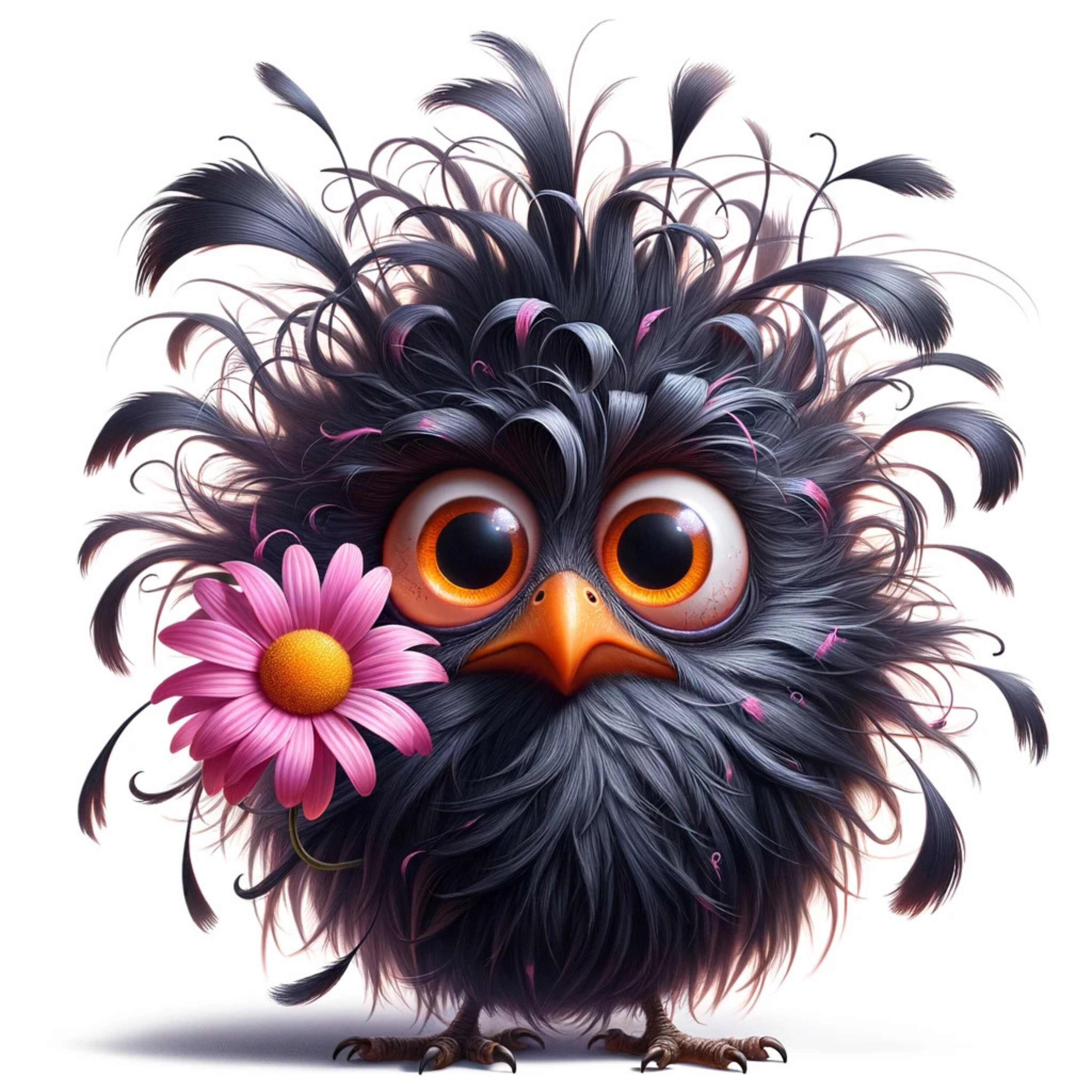 Crazy and Funny Bird Bundle Clipart, Bird Animals Clip Art. Quirky Bird ...