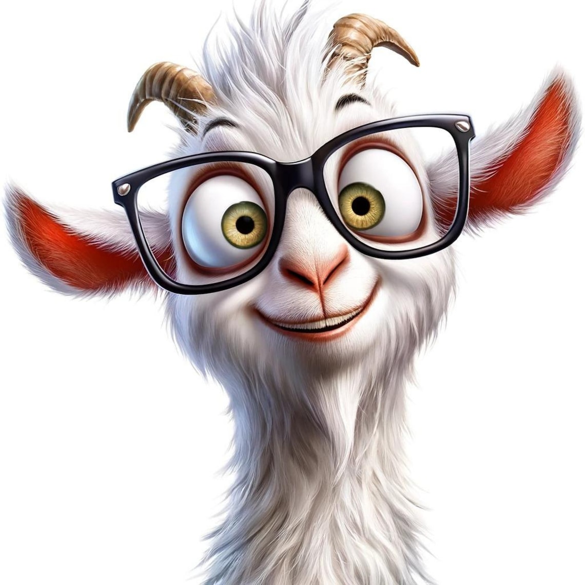 Cute & Funny Goat Clipart, Humorous Goat Clipart Bundle, High Quality ...