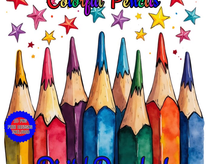 Pencil Clipart, Back to School, Art Supplies Clipart, Color Pencil PNG ...